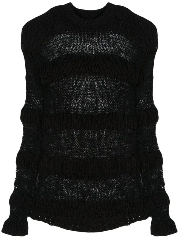 HELIOT EMIL Striped Open-knit Jumper
