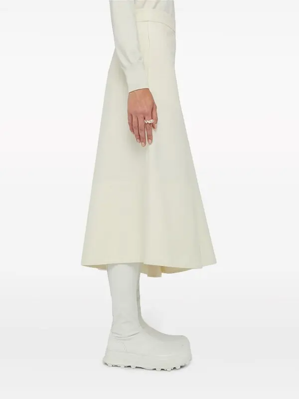 JIL SANDER Asymmetric Midi Skirt - White