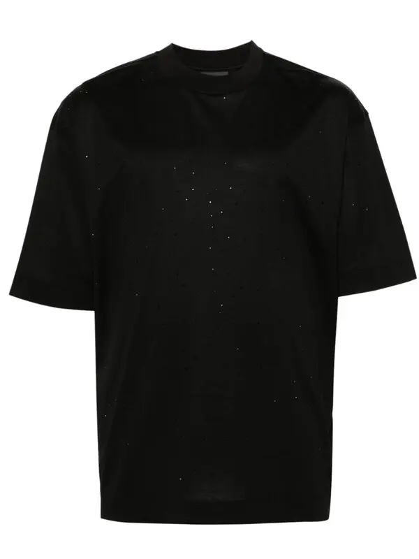 Emporio Armani Rhinestone-embellished Jersey T-shirt