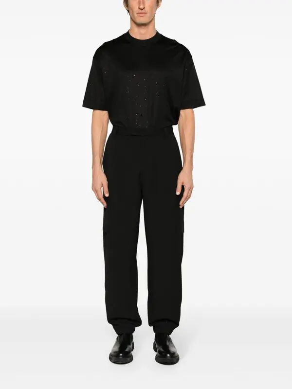 Emporio Armani Rhinestone-embellished Jersey T-shirt