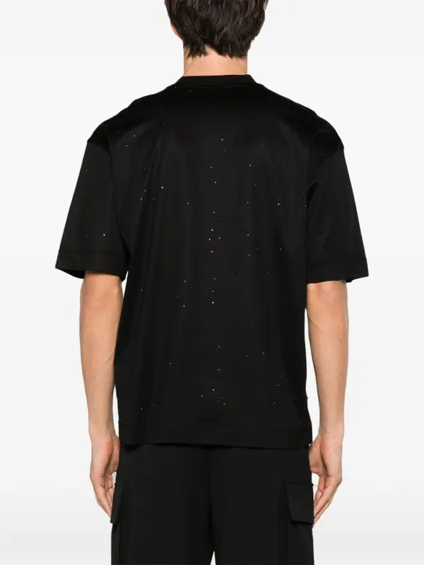 Emporio Armani Rhinestone-embellished Jersey T-shirt