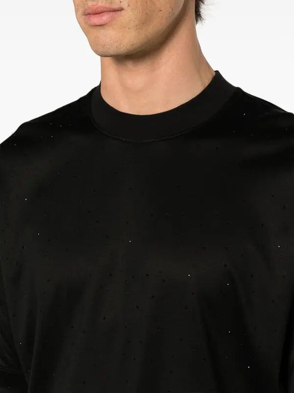 Emporio Armani Rhinestone-embellished Jersey T-shirt
