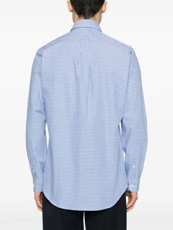 Polo Ralph Lauren Polo Pony Checked Polo Shirt - Blue