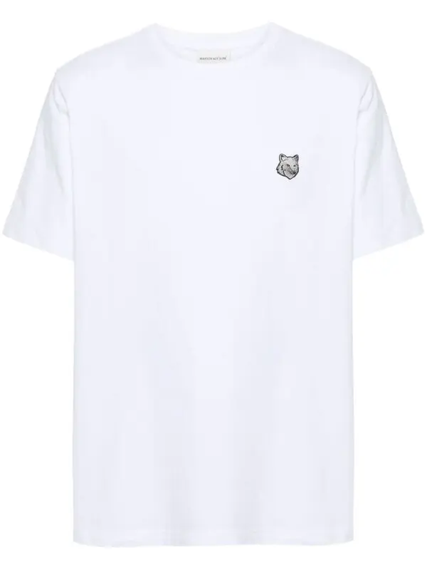 Maison Kitsuné Fox-motif Cotton T-shirt - White