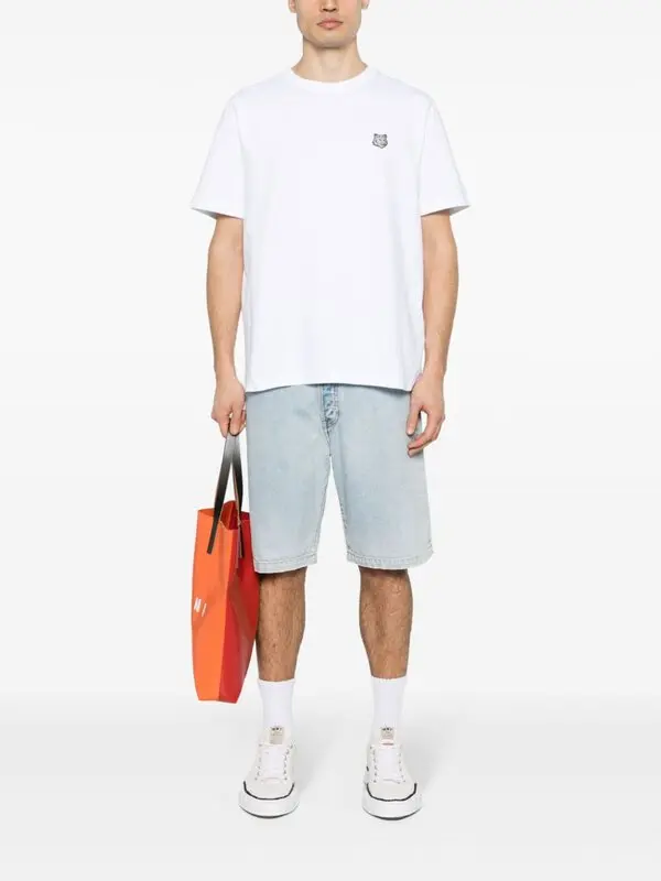 Maison Kitsuné Fox-motif Cotton T-shirt - White