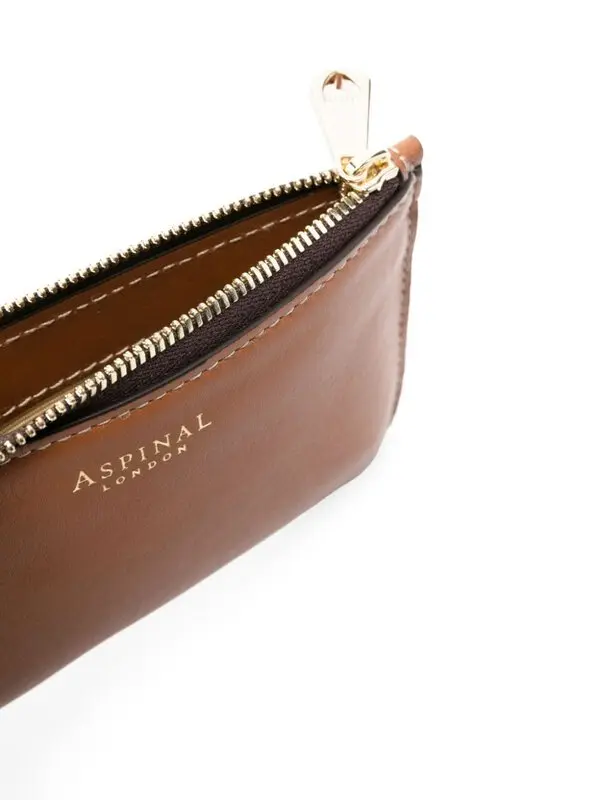 ASPINAL OF LONDON Logo-print Leather Wallet - Brown