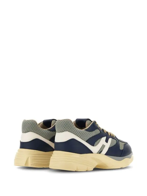 Hogan Panelled Leather Sneakers - Blue