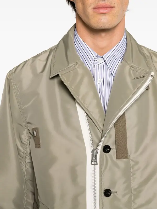 Sacai Contrasting-trim Layered Bomber Jacket