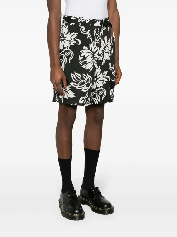 Sacai Floral-print Poplin Shorts
