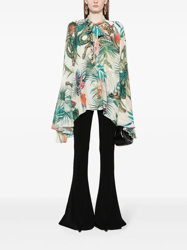 Roberto Cavalli Jungle Print Blouse