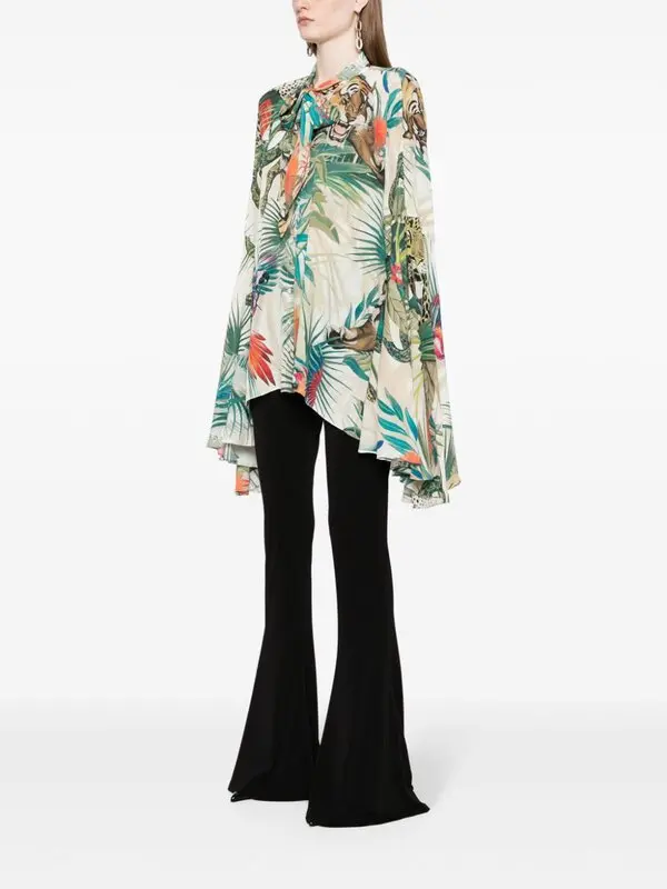 Roberto Cavalli Jungle Print Blouse