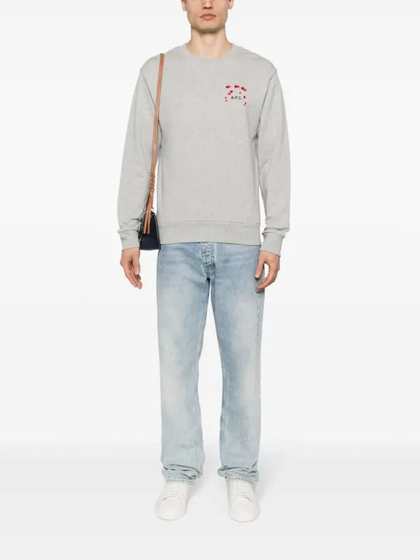 A.p.c. Logo-print Cotton Sweatshirt
