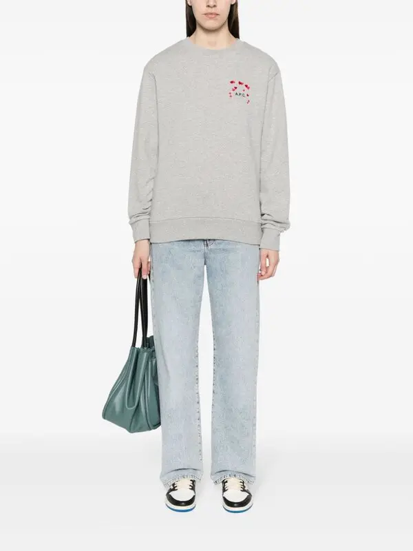 A.p.c. Logo-print Cotton Sweatshirt