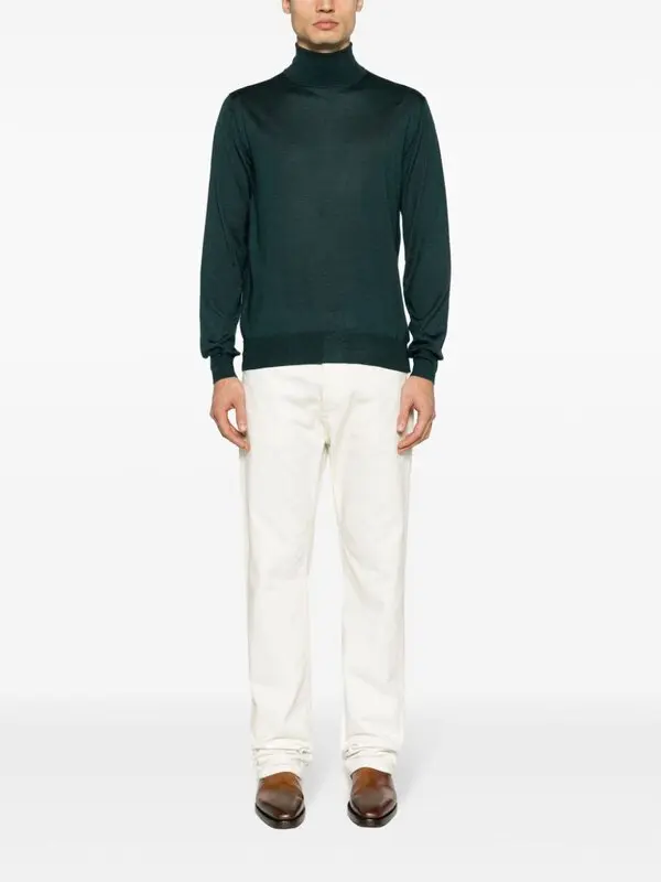 CRUCIANI Roll-neck Jumper - Green