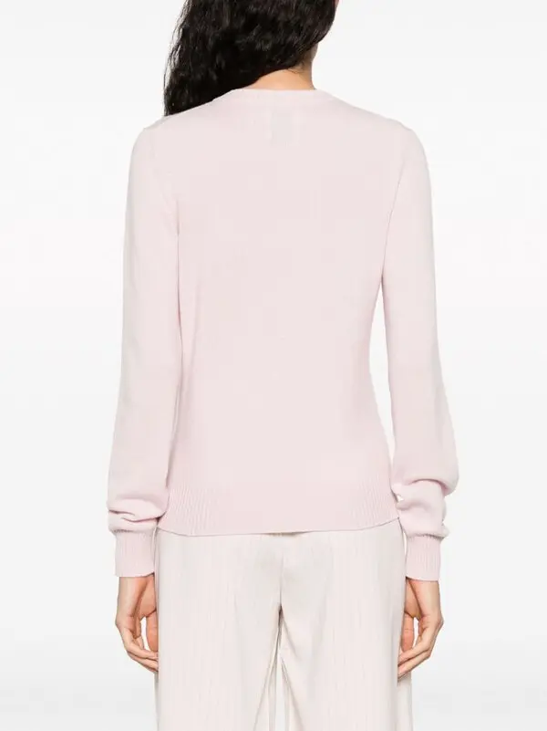 BARRIE Logo-embroidered Cashmere Jumper - Pink