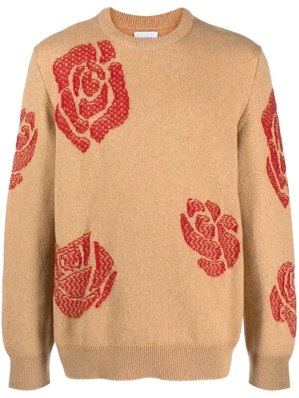 BARRIE Rose-motif Cashmere Jumper