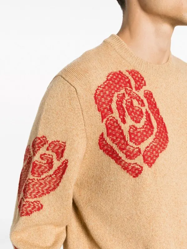 BARRIE Rose-motif Cashmere Jumper