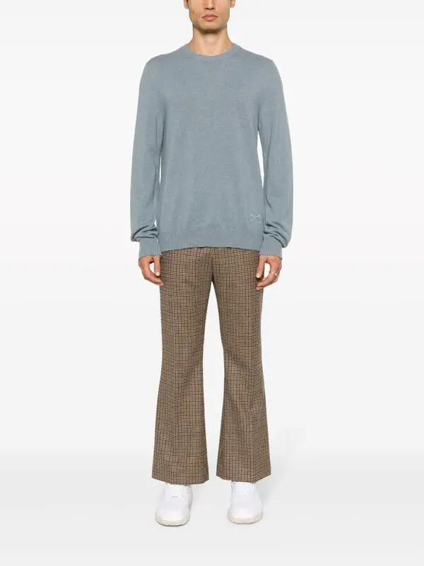 BARRIE B Label Cashmere Jumper - Blue