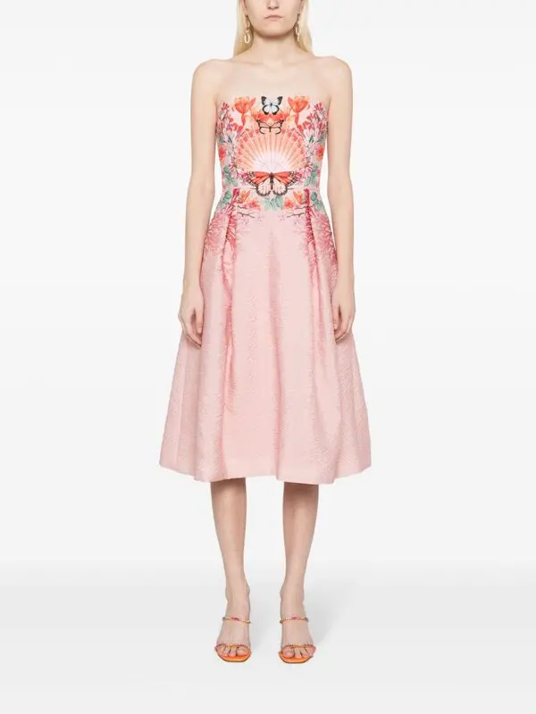 MARY KATRANTZOU Meadow Embroidered Midi Dress