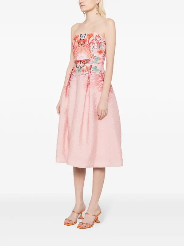 MARY KATRANTZOU Meadow Embroidered Midi Dress