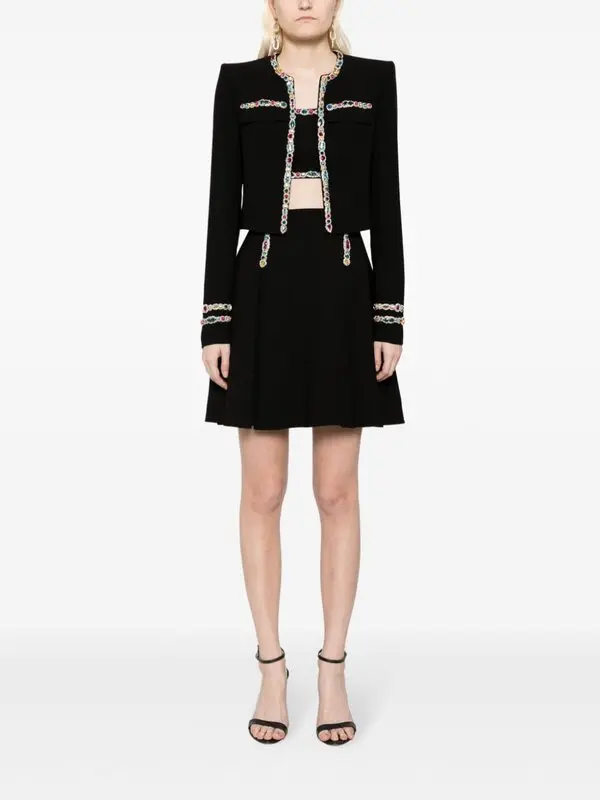 Zuhair Murad Crystal-embellished Cady Bra Top