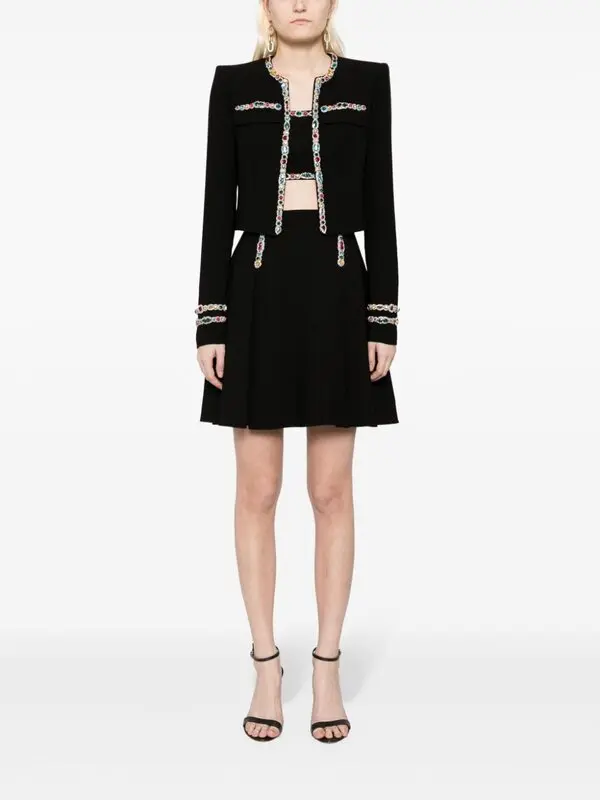 Zuhair Murad Crystal-embellished Cady Cropped Jacket