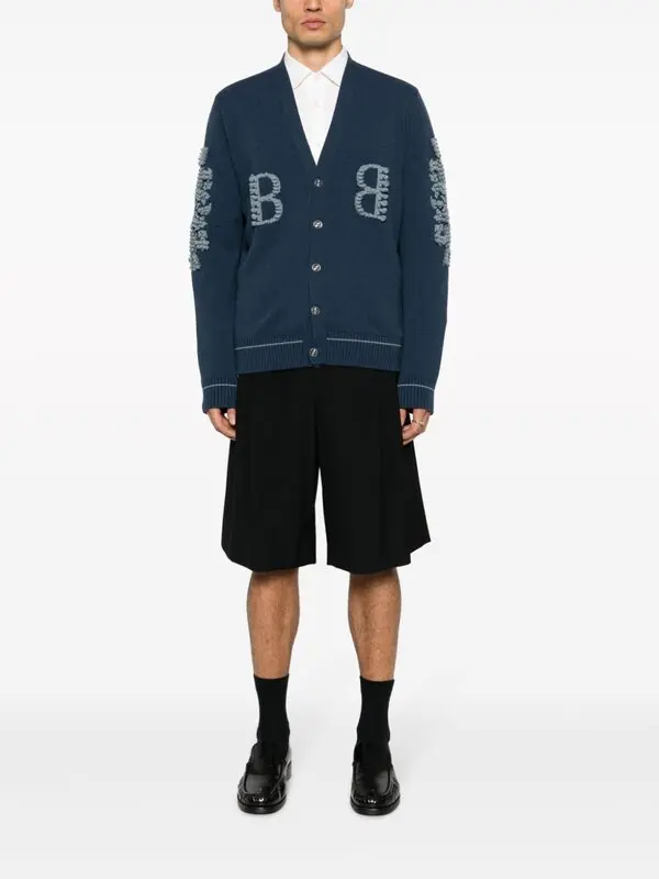 BARRIE 3d-knit Cashmere Cardigan - Blue