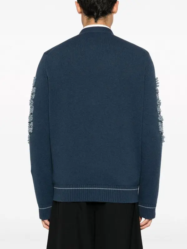 BARRIE 3d-knit Cashmere Cardigan - Blue