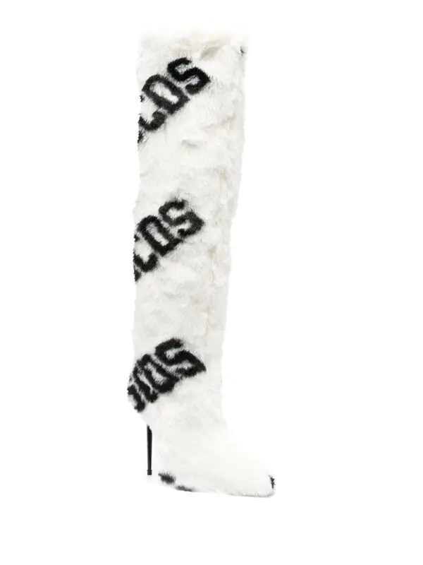 Gcds 110mm Faux-fur Logo-print Boots