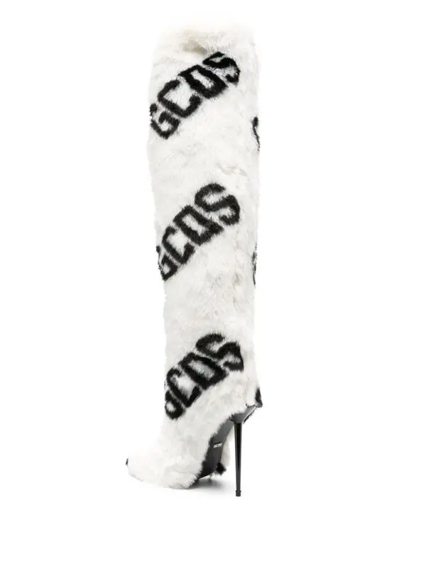 Gcds 110mm Faux-fur Logo-print Boots