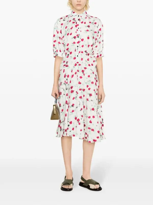 Marni Reverie-print Crepe Midi Dress