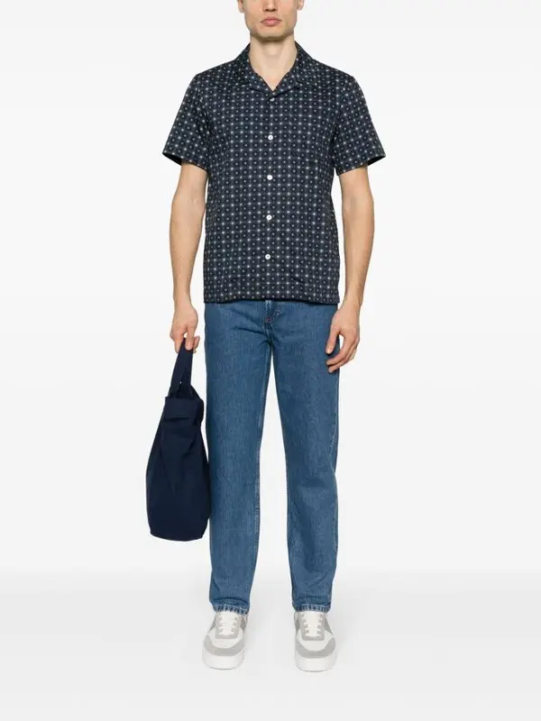 A.p.c. Lloyd Geometric-print Cotton Shirt