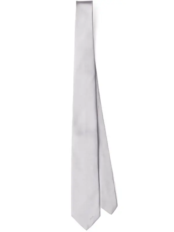 Prada Silk Satin Neck Tie - Grey