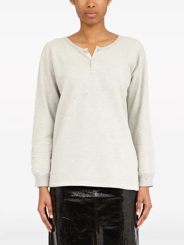 MAISON MARGIELA Invitation Distressed Cotton Sweatshirt
