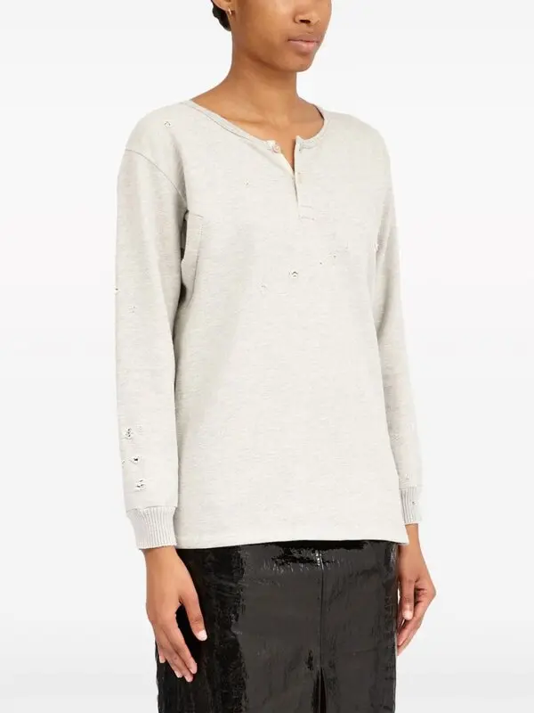 MAISON MARGIELA Invitation Distressed Cotton Sweatshirt