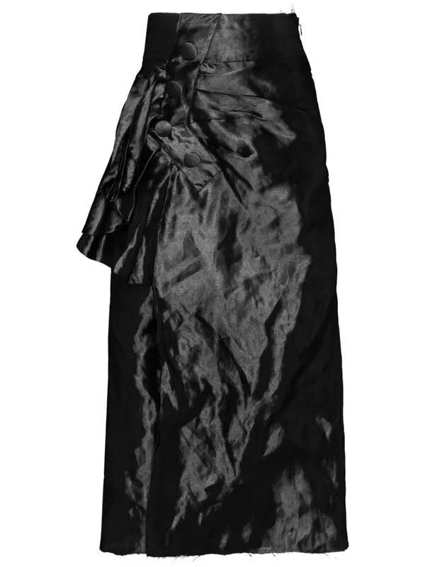MAISON MARGIELA Draped Lurex Midi Skirt