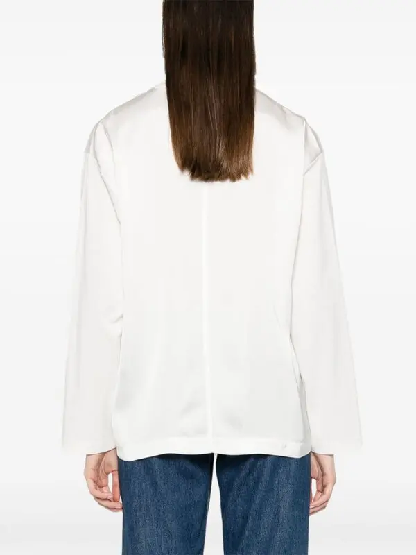 Fabiana Filippi Panelled Longsleeved T-shirt - White