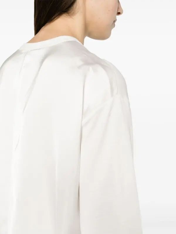 Fabiana Filippi Panelled Longsleeved T-shirt - White