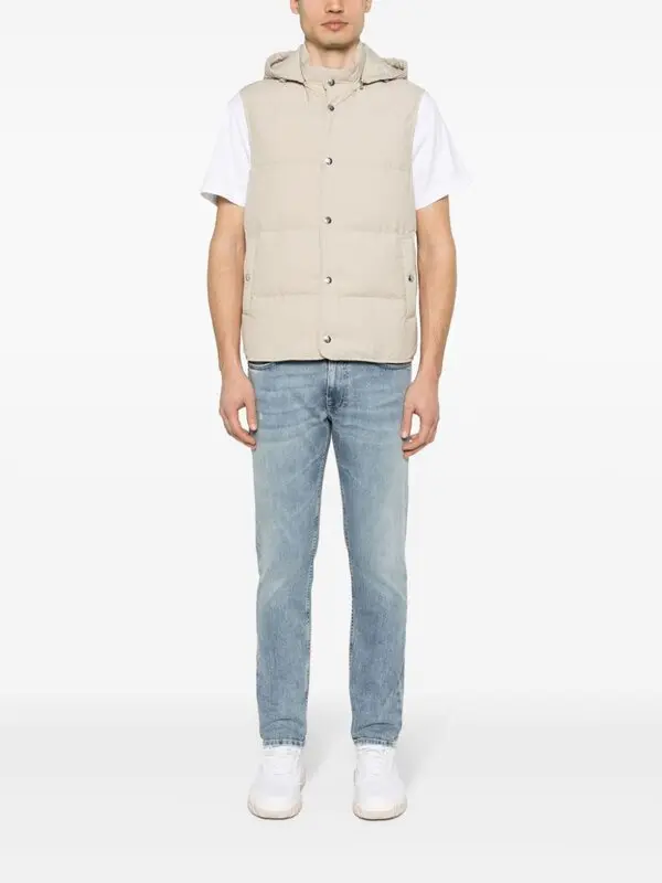 Eleventy Mid-rise Tapered-leg Jeans