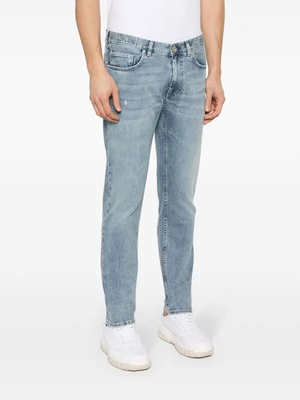 Eleventy Mid-rise Tapered-leg Jeans