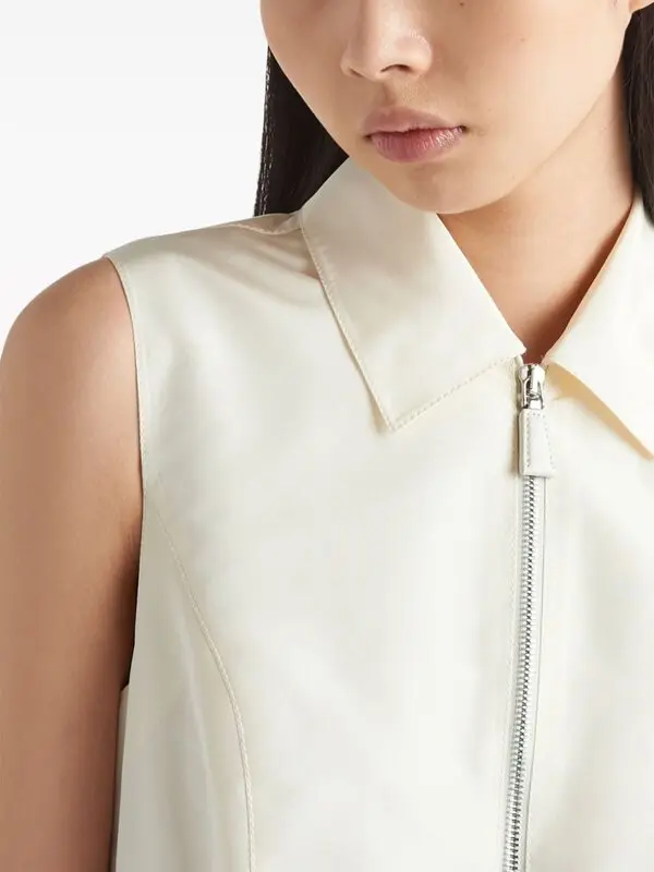 Prada Belted Faille Midi Dress