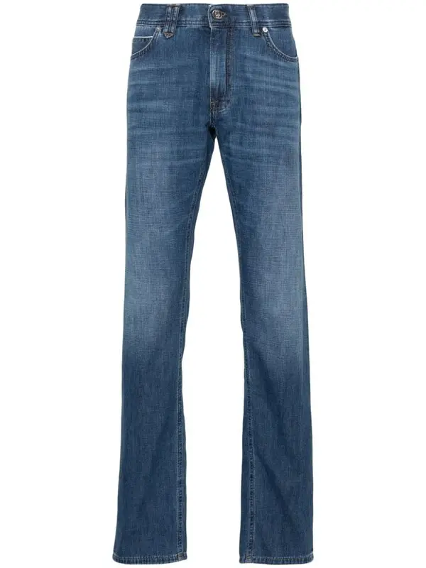 Brioni Meribel Mid-rise Straight-leg Jeans - Blue
