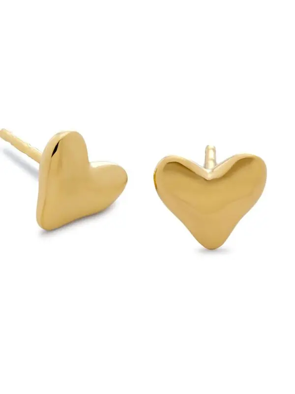 Monica Vinader Heart Stud Earrings - Gold