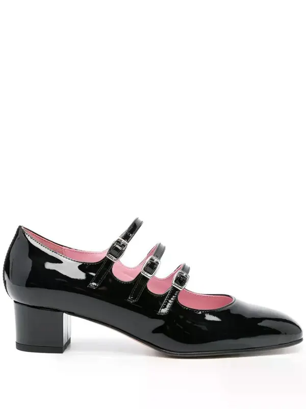 CAREL Kina 40mm Patent-leather Pumps - Black