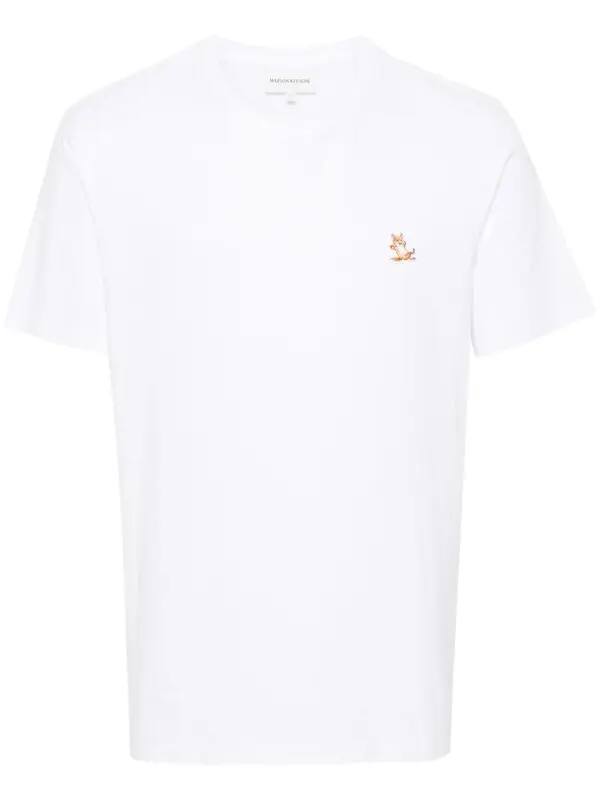 Maison Kitsuné Fox-patch Cotton T-shirt - White