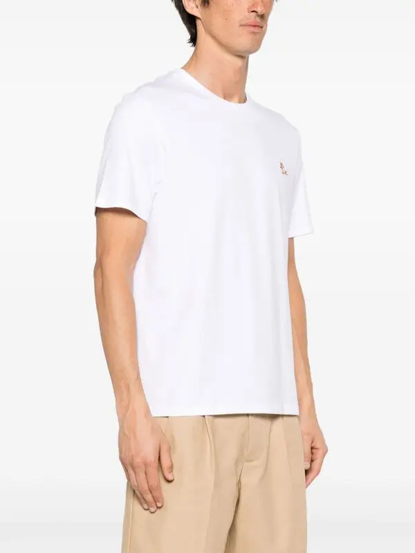 Maison Kitsuné Fox-patch Cotton T-shirt - White