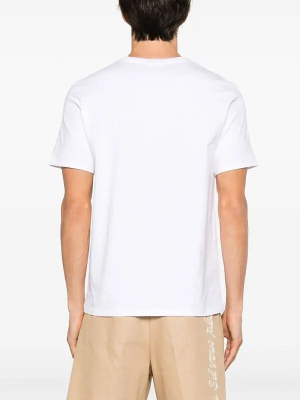 Maison Kitsuné Fox-patch Cotton T-shirt - White