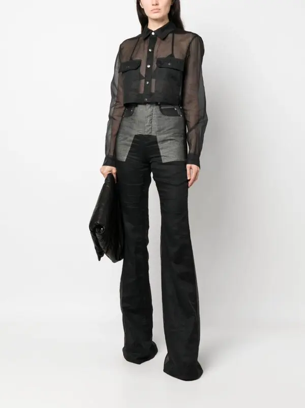 Rick Owens Bolan High-rise Bootcut Jeans