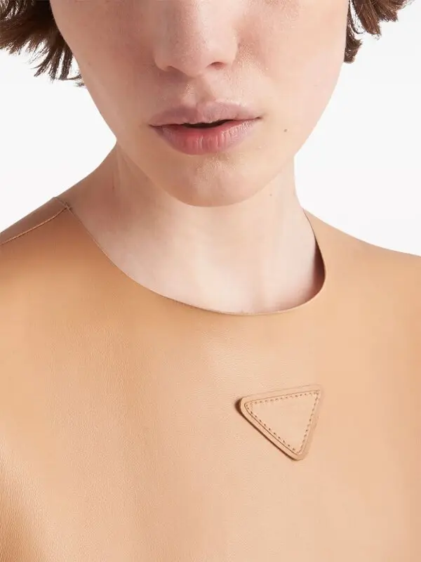 Prada Leather Shift Dress