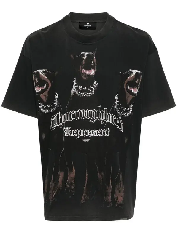 REPRESENT Thoroughbred Cotton T-shirt - Black